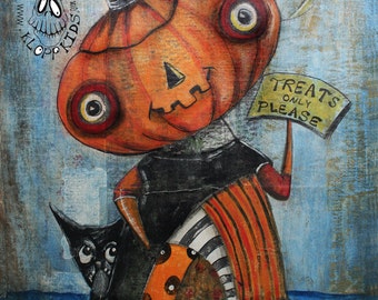 Halloween painting | Etsy