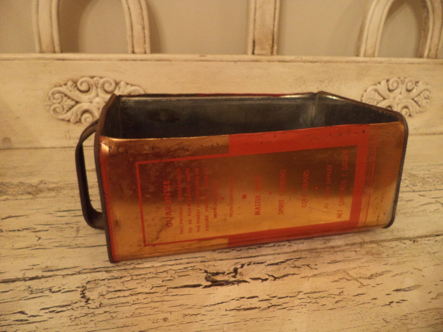 Upcycled Metal Bin for Storage – Oil Can Drawer – Storage Bin Made From ...