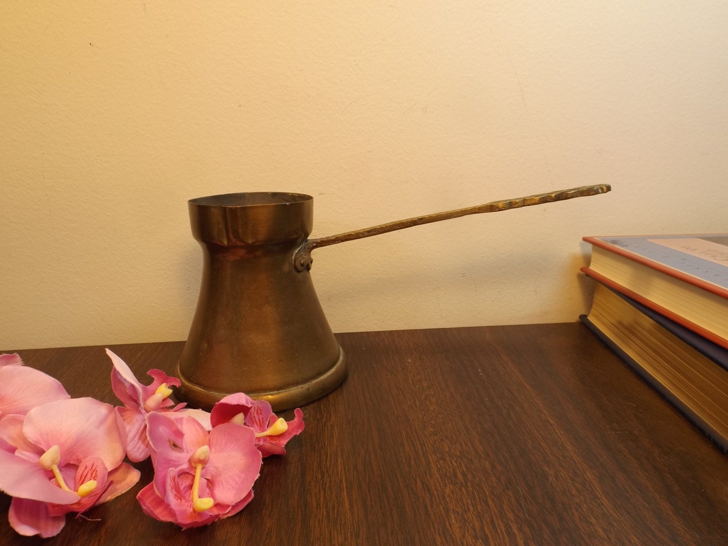 Antique Brass Coffee Pot Bedouin Finjan, Vintage Authentic Israeli ...