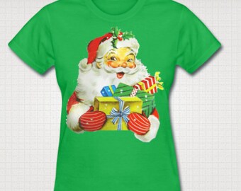 Santa claus tshirt | Etsy