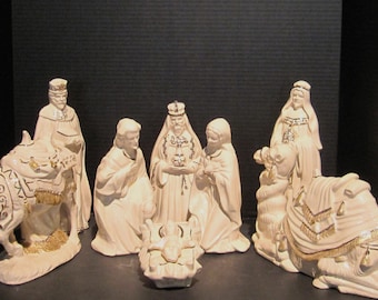 Ceramic nativity set | Etsy