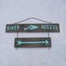 River Access Sign Flip Arrow Sign Native American Fish