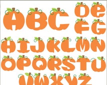 Unique pumpkin alphabet related items | Etsy