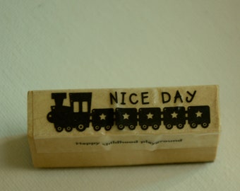 Train rubber stamp | Etsy