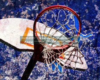 Unique Basketball Art Print Basketball Decor Sports by TakumiPark