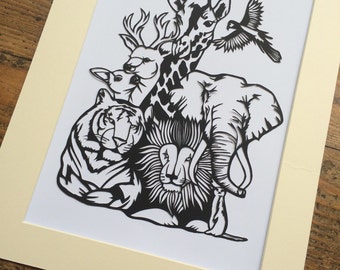 Papercut template | Etsy