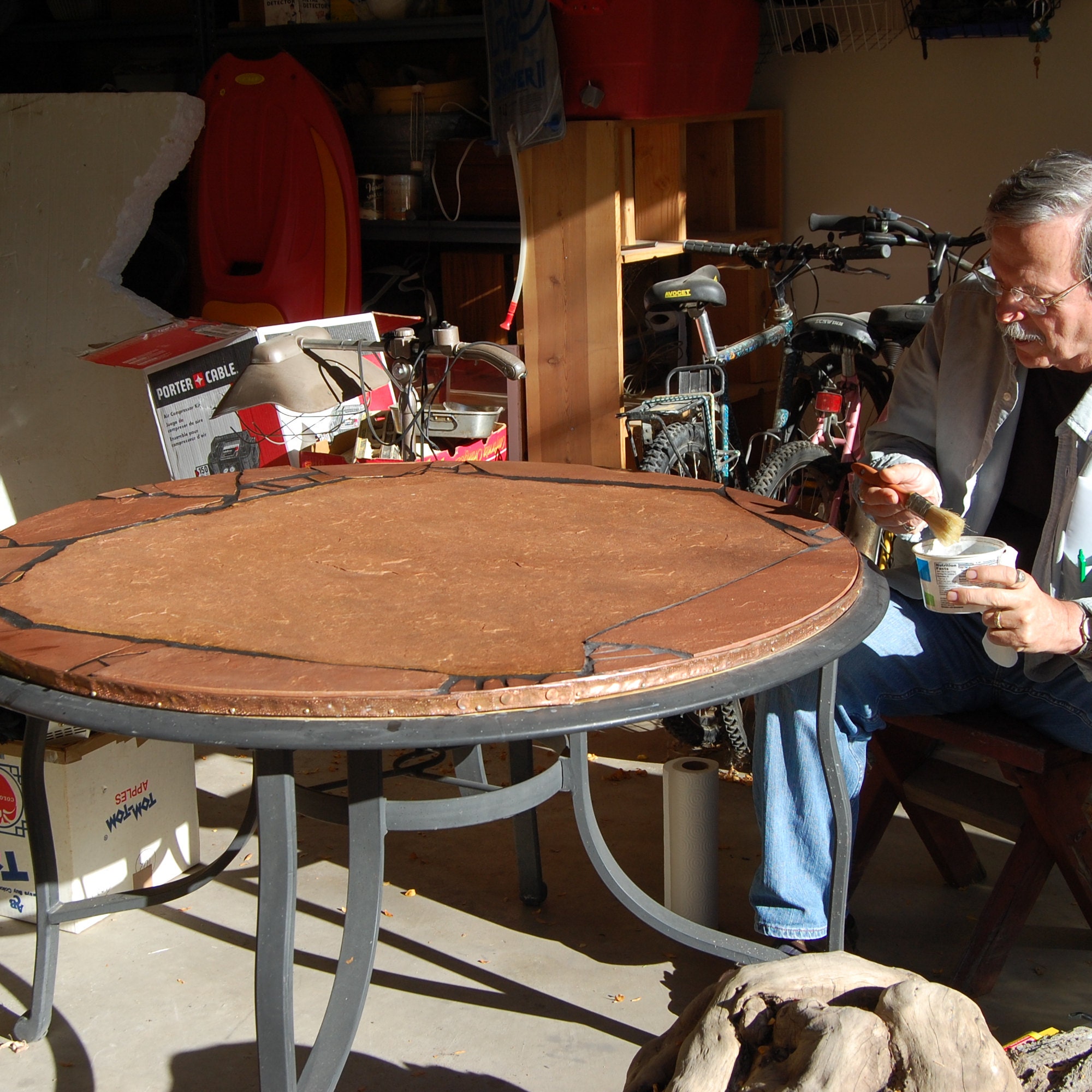 Folk Art Tables by WKPAccentTables on Etsy