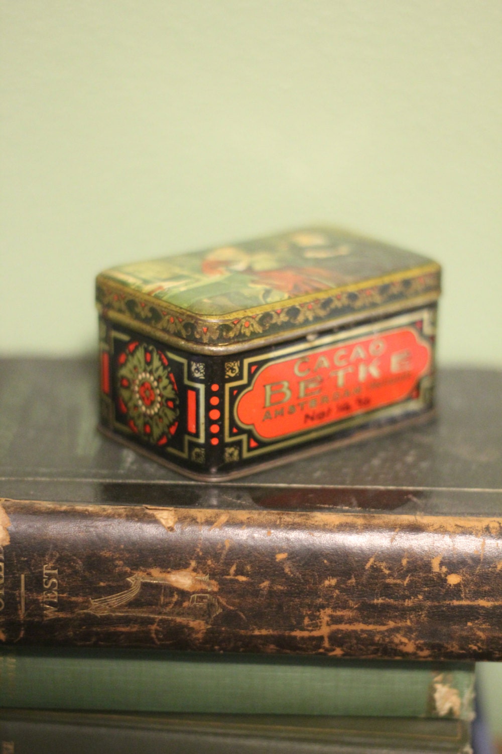 Antique Tin Stash Box – Vintage Lithographed Dutch Cacao Tin from ...