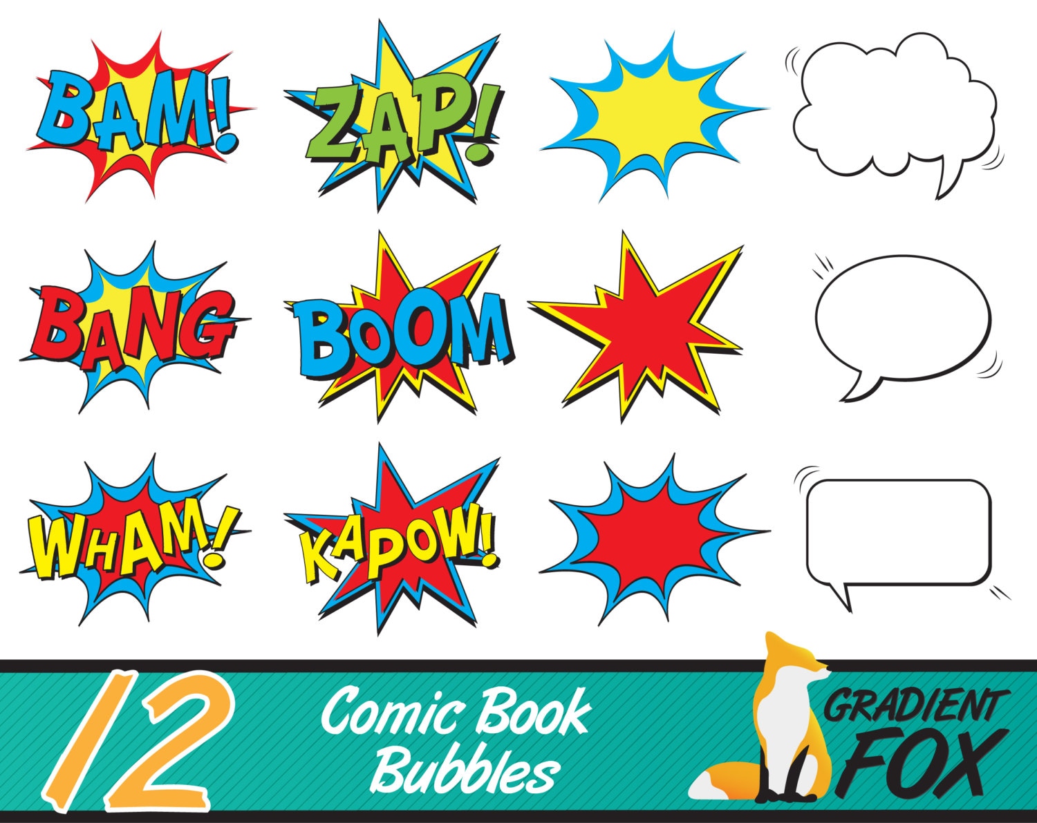 Comic Clipart Superhero Clipart Superhero Bubbles Comic