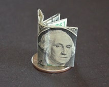 Moneygami George Washington - Memoir - Money Origami folded from one US ...