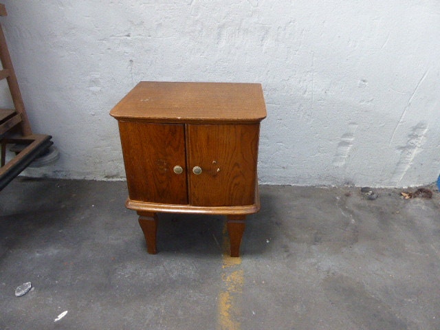 BEDHEAD, Night table, varnished clearly, wooden vintage on 1950, double ...