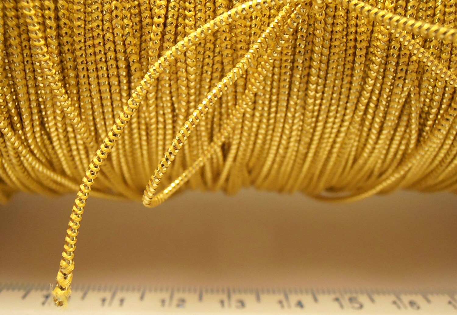 10 yd .8mm Elastic Cord - Metallic Gold - Made in USA from KanakaBay on ...