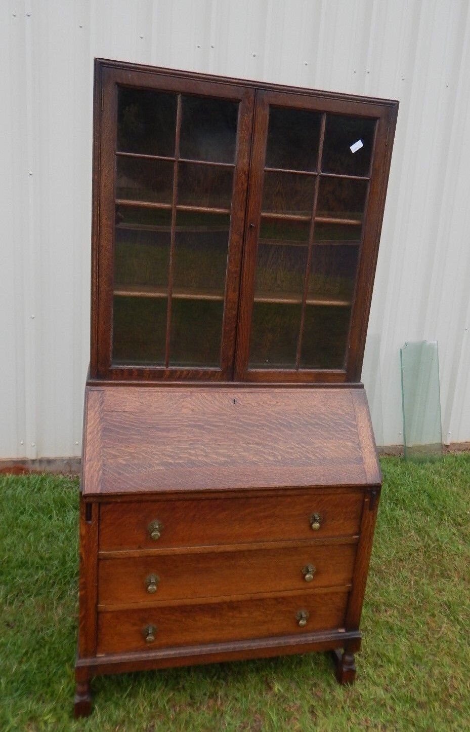 antique oak secretary desk bookcase – Haute Juice