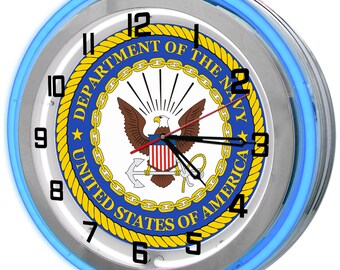 Navy wall clock | Etsy