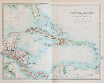 Map Of The Caribbean Sea From The 1700s 114 Map West Indies