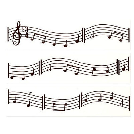 MUSIC NOTES Edible Image Strips