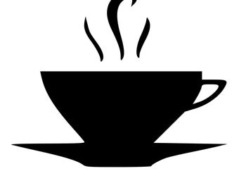 Tea cup wall decal | Etsy