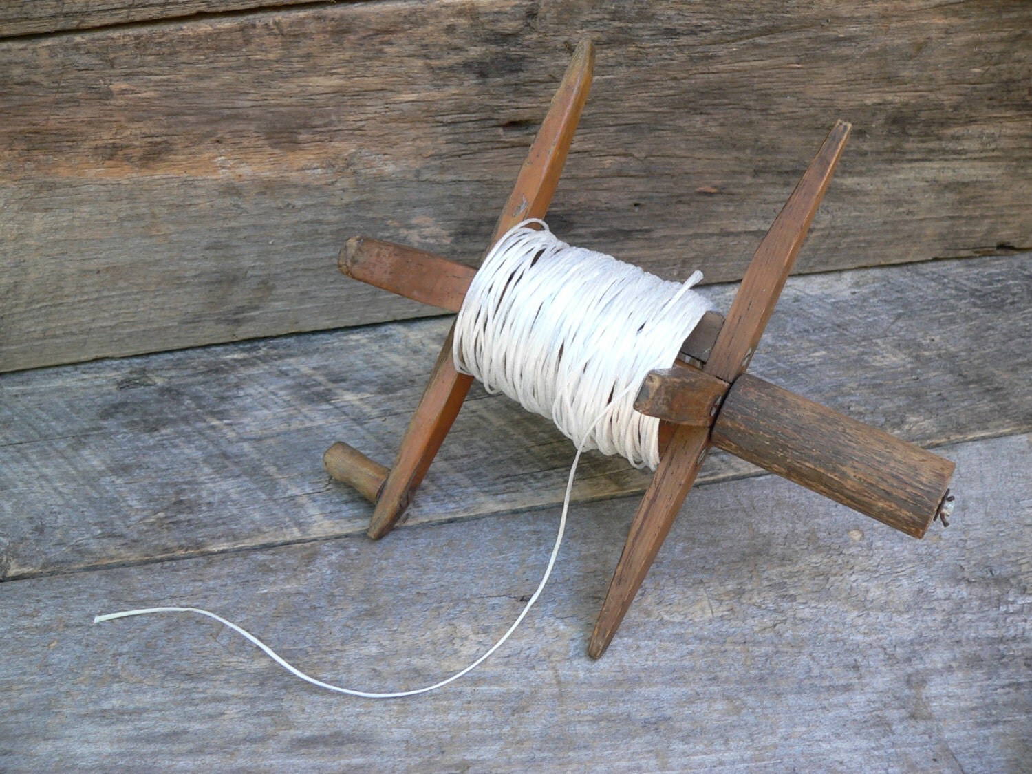 STRING-ROPE HOLDER: Primitive Wooden String-Clothes Line Winder and ...
