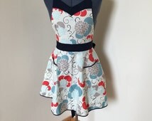 Popular items for navy blue apron on Etsy