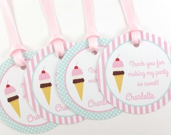 Ice cream tags | Etsy