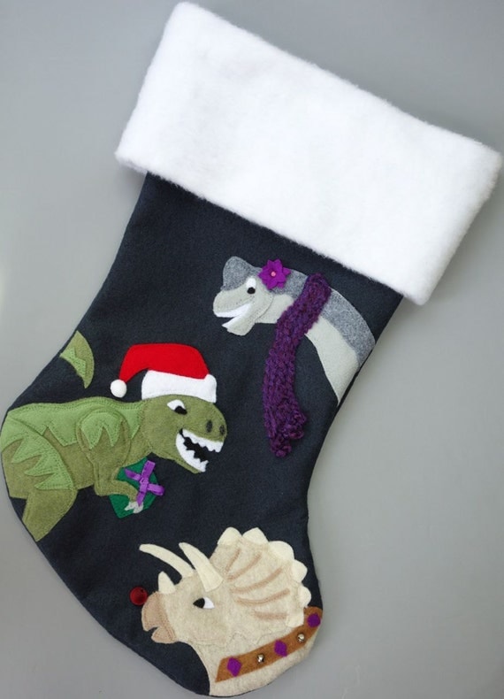 Dinosaur Christmas StockingDinosaurs Holiday by HeartfeltStockings