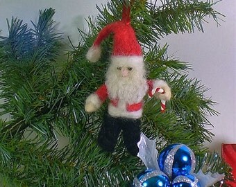 Needle felted santa | Etsy