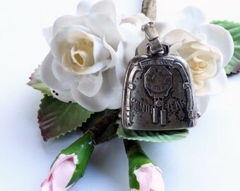 Silver baby rattle | Etsy