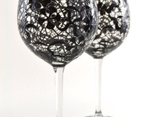 Unique gothic wine glass related items | Etsy