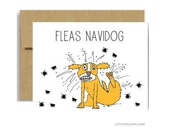 Dog christmas puns | Etsy