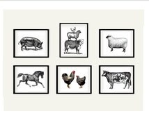 Unique stacked farm animals related items | Etsy