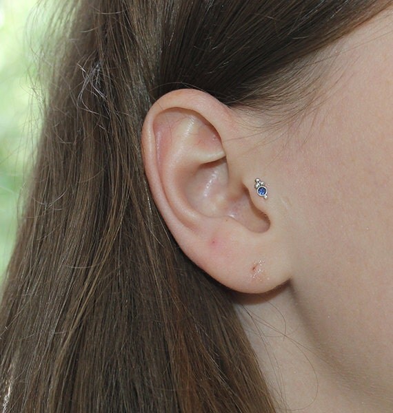 Tragus Stud Silver tragus earring Cartilage earring Helix