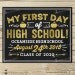 First Day of Junior Year Sign Printable 1st by stockberrystudio