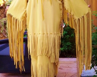 Buckskin dress | Etsy