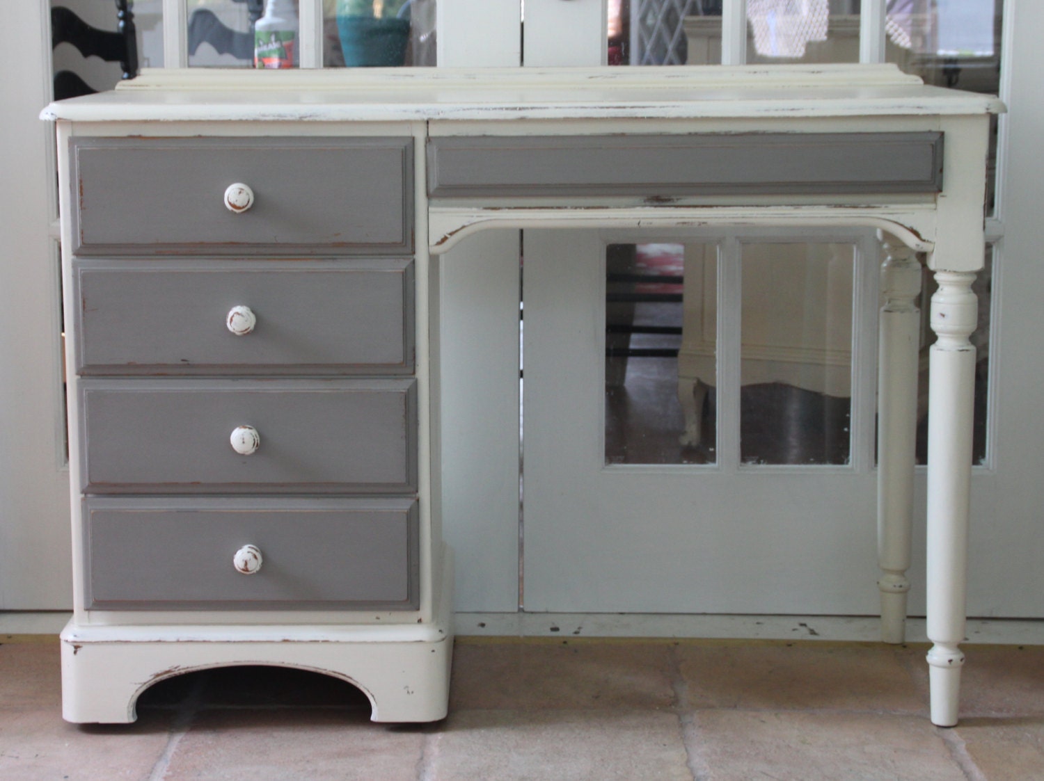 Hand Painted Vintage Shabby Chic Desk – local pickup/delivery only ...