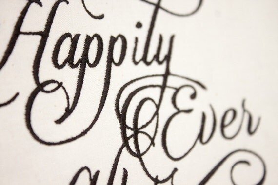 Happily Ever After Calligraphy Wedding by TheEmbroideryPlanet