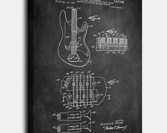 Vintage guitar art | Etsy