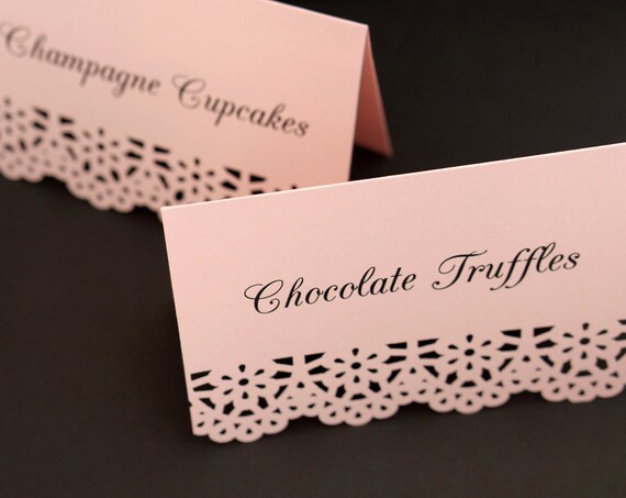 Blush Pink Food Signs Food Place Cards Food by agiftfordesign