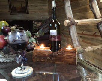 Log wine rack | Etsy