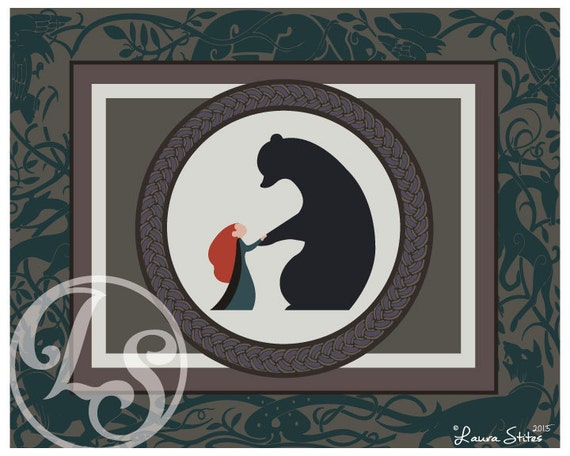 Disney's Merida Poster/Print minimalist by LauraStitesArt on Etsy