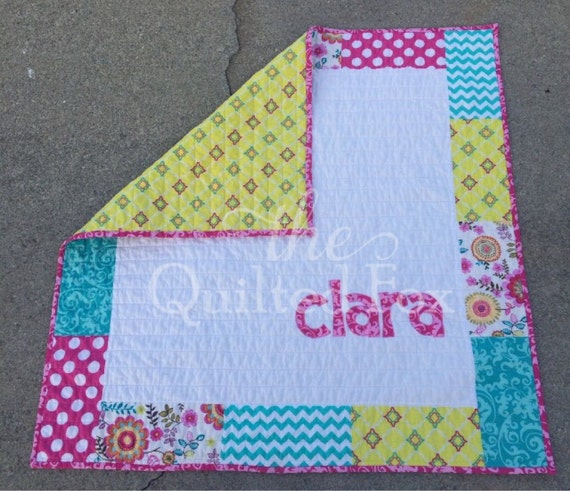 Personalized Baby Name Quilt by TheQuiltedFox15 on Etsy