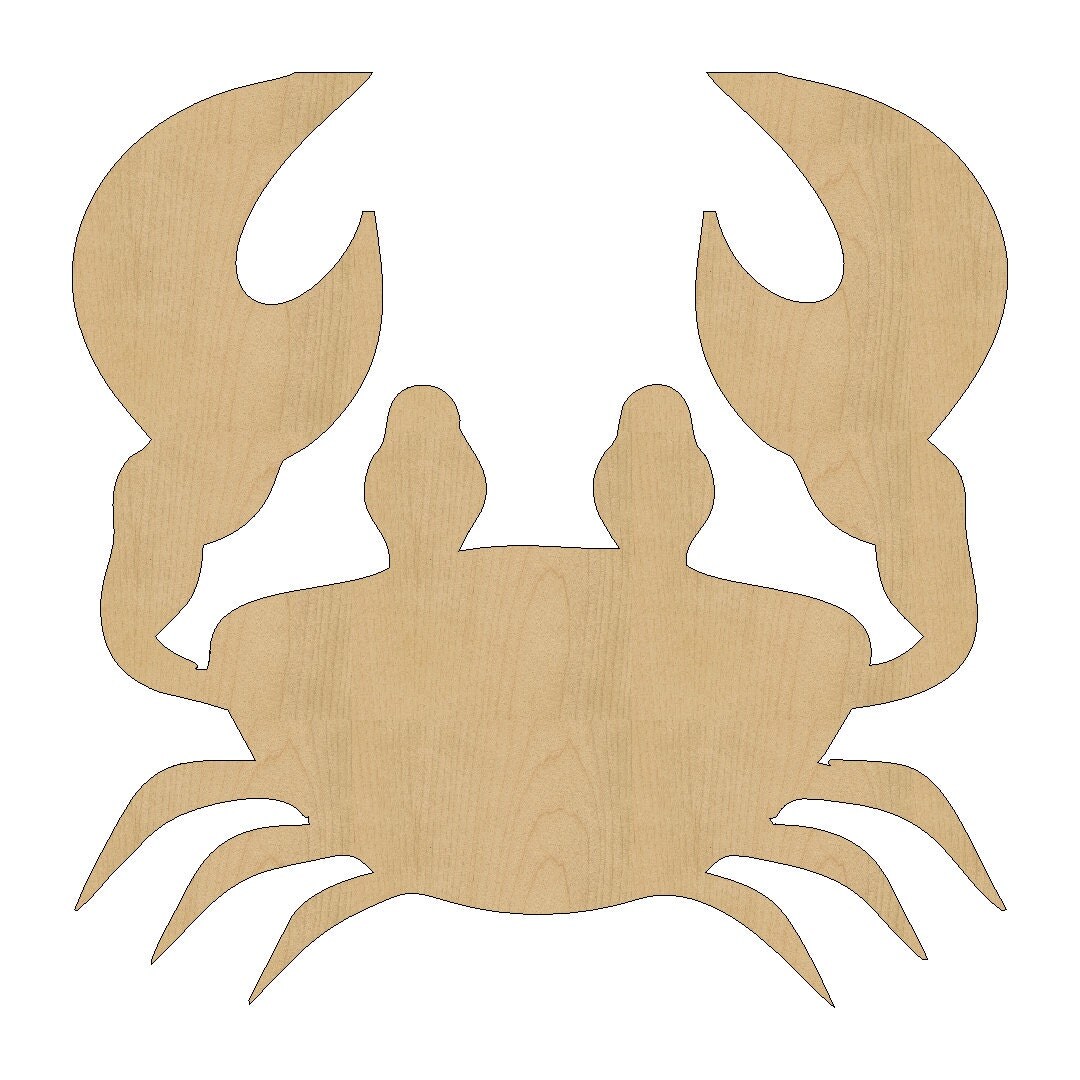 Crab Shape Laser Cut Unfinished Wood Shapes, Craft Shapes, Gift Tags ...
