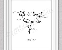 Unique life is tough related items | Etsy