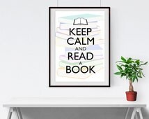 Popular items for keep calm and read on Etsy