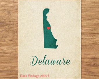 Delaware poster | Etsy