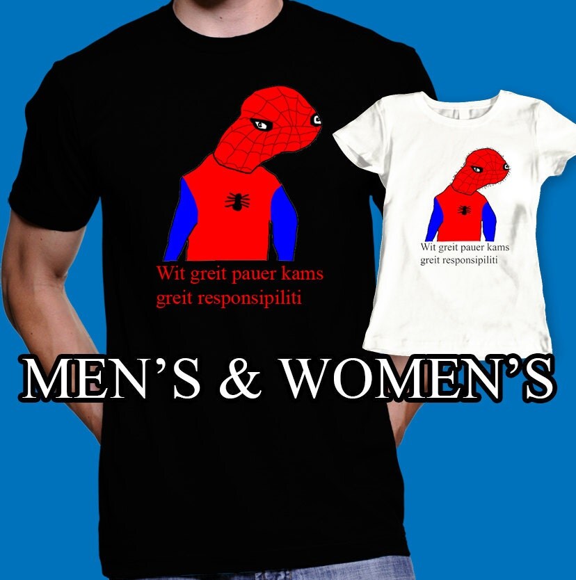 Spoderman shirt Spiderman t-shirt slogan funny by ViliusPrints