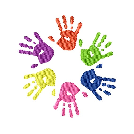 Circle of Friends-A Handprint Design Machine Embroidery