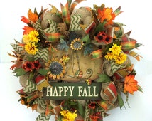 Popular items for happy fall sign on Etsy