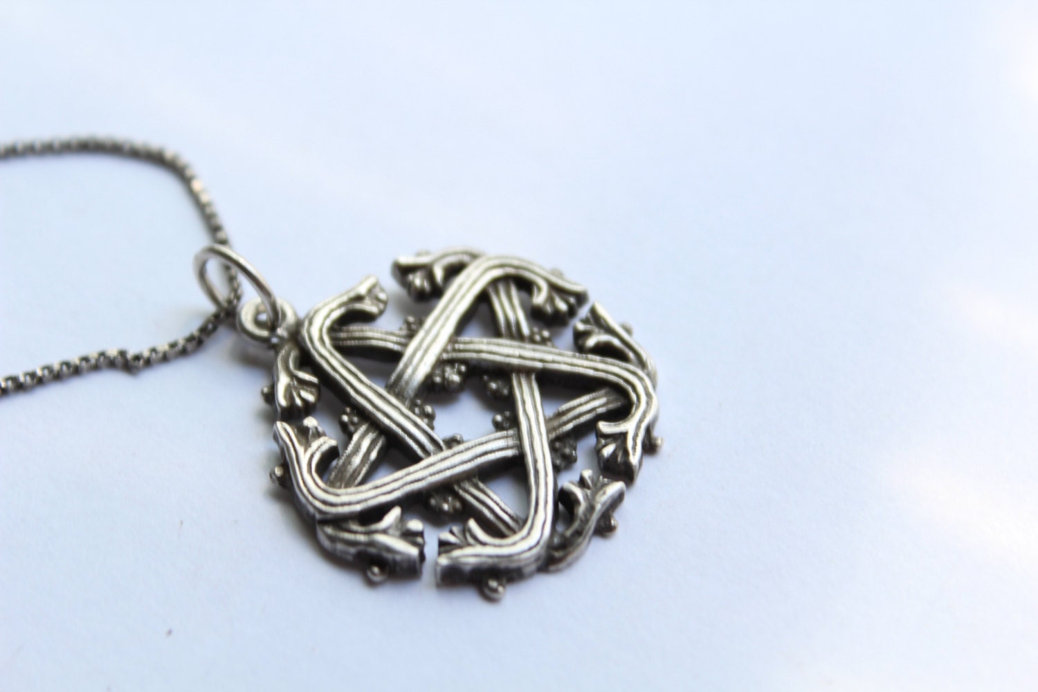 Solid Sterling Silver Celtic Knot Pentacle Pendant necklace – Haute Juice