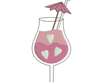 Cocktail embroidery | Etsy
