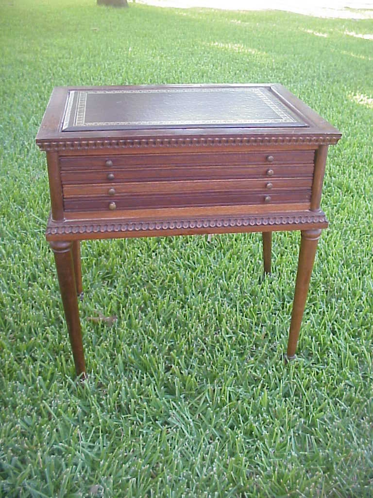Rare Leather Top Walnut Coin Display Table – OOAK Display for the ...